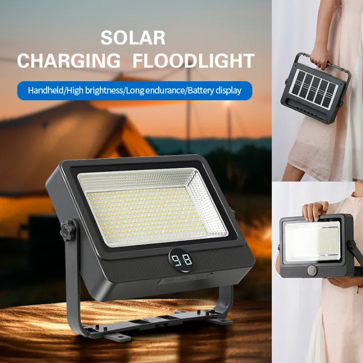 BOSCA 150W 300W Portable Solar FloodLight 5 Lighting Mode 3 Color ...