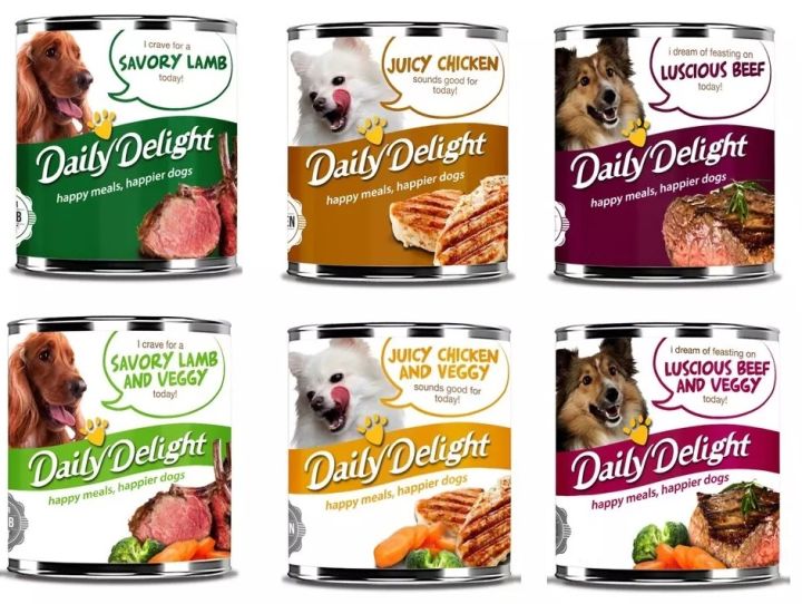 Daily Delight Dog Food In Can 375g - Beef & Veggy | Lazada PH