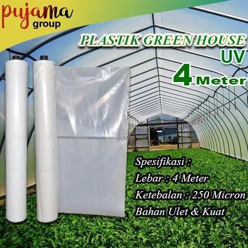 PLASTIK UV GREENHOUSE PERTANIAN HIDROPONIK LEBAR 4 METER 200 MICRON | Lazada Indonesia