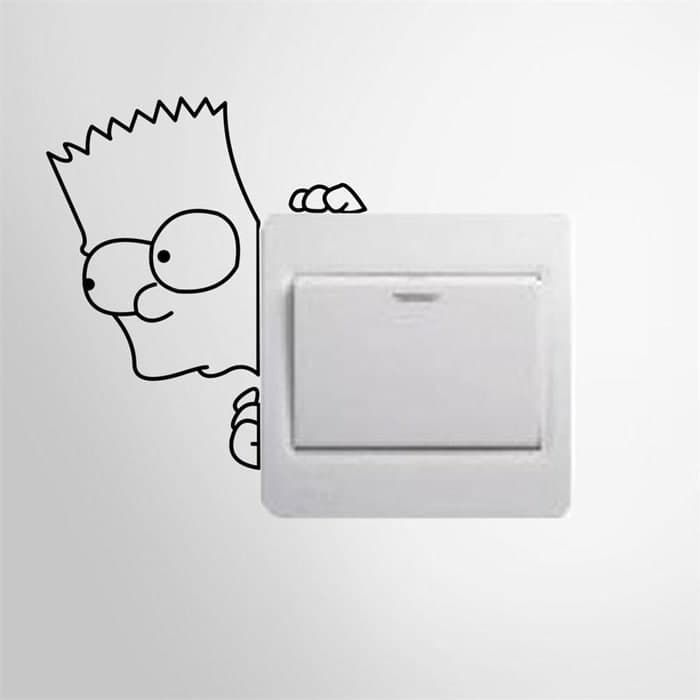 Stiker Tombol Saklar Lampu Kamar Switch Sticker The Simpsons Kartun ...