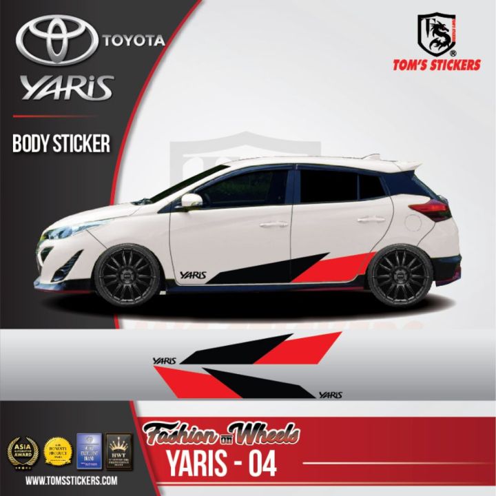 👍👍 TOYOTA YARIS CAR BODY STICKERS SET YARIS - 04 | Lazada