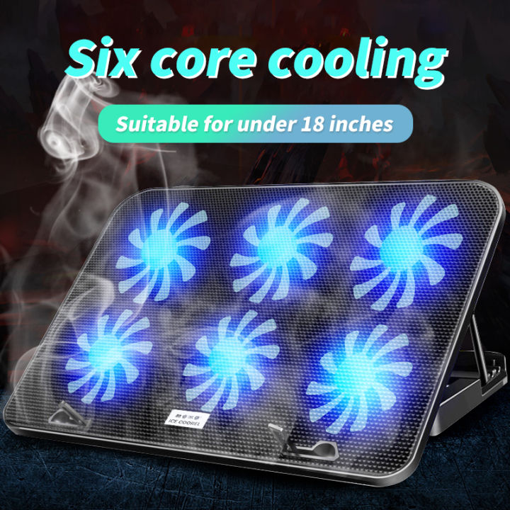 Cooling Kipas Laptop 6 Fans Untuk Notebook 14-17inch Cooling Pad for ...