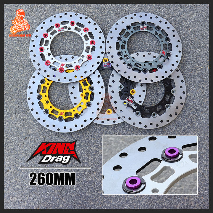 King Drag Front Disc Brake Plate 260MM 3 Holes 10 Pin Buttons For NMAX V1 V2 Aerox155 V1 V2 ...