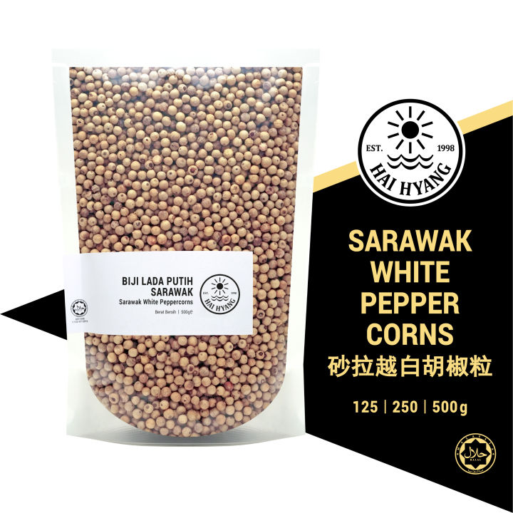 HAI HYANG | 100% PURE Sarawak White Peppercorn 250g 500g | Biji Lada ...