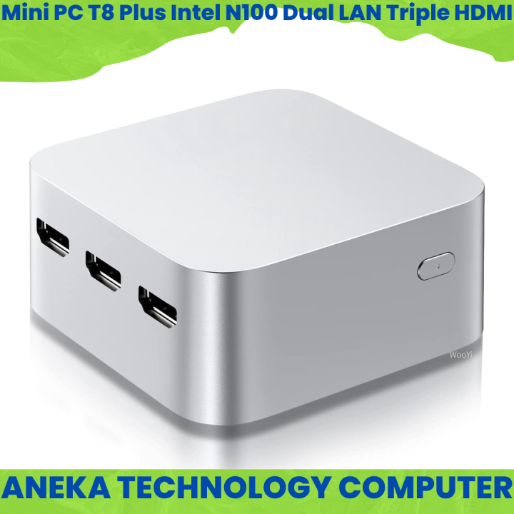 Mini PC T8 Plus Intel N100 Dual LAN Triple HDMI 4K WiFi Windows 11 Pro ...