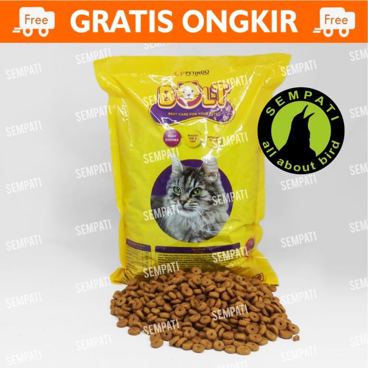 Makanan Kucing Bolt Tuna Donat Kemasan 800 Gr Cat food Pakan Kucing ...