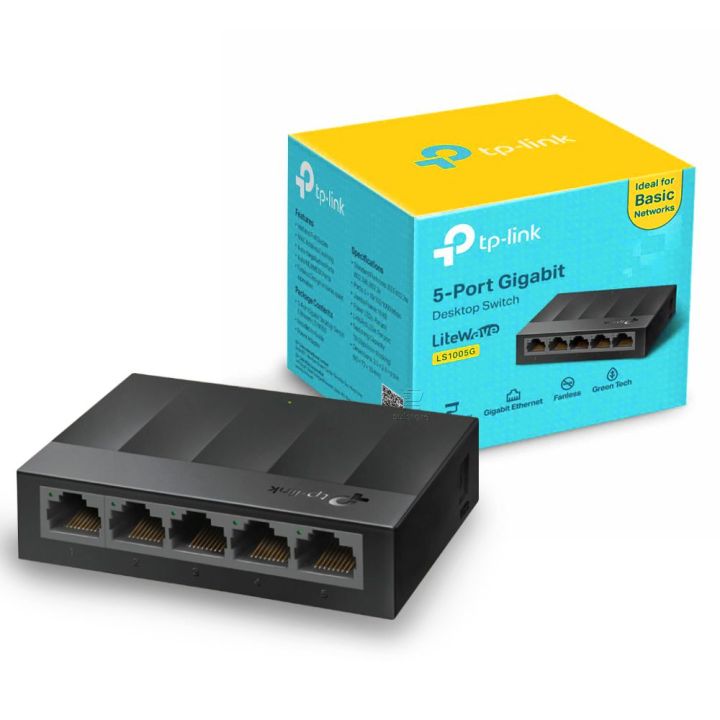 Tp-Link LS1005G 5-Port 10/100/1000Mbps Desktop Switch Network Switch Hub 5 Port Gigabit Switch ...
