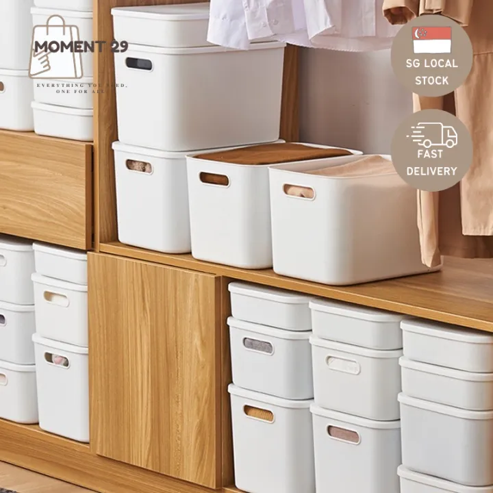 Minimalist Stackable Storage Box with Cover / Storage Box / Baskets ...