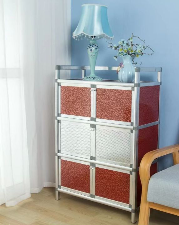 【1-3 Days Delivery】3-layer aluminum alloy cabinet kitchen cabinet ...