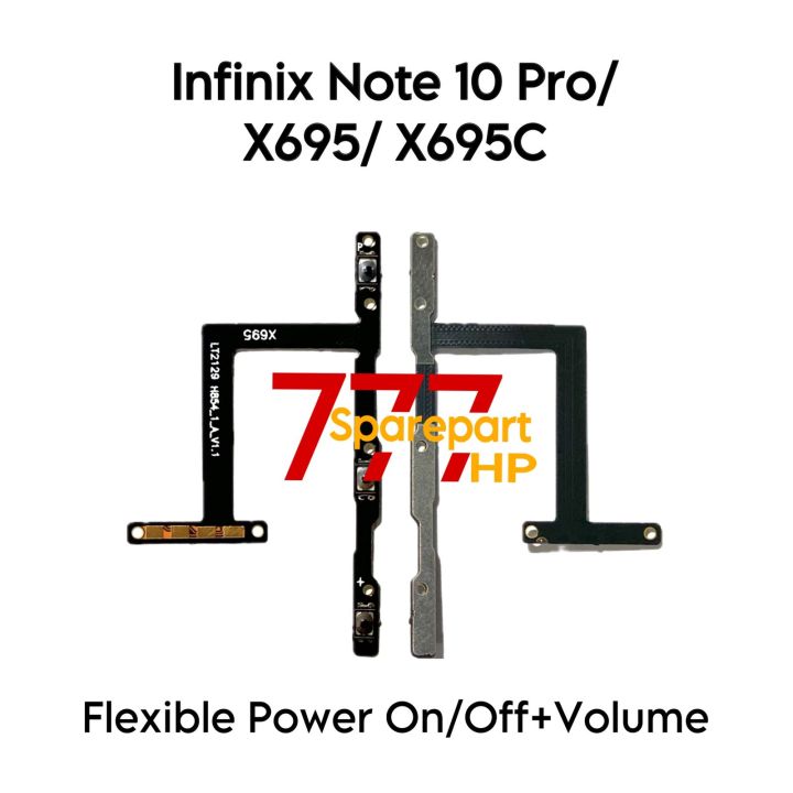Original Flexible Konektor Power On Off + Volume Infinix Note 10 Pro / X695 / X695C / X695D ...
