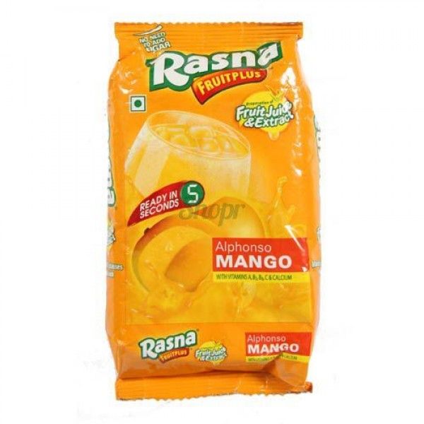 Rasna Fruit Plus Mango Juice Fruit Powder Sachet- 500gm | Lazada