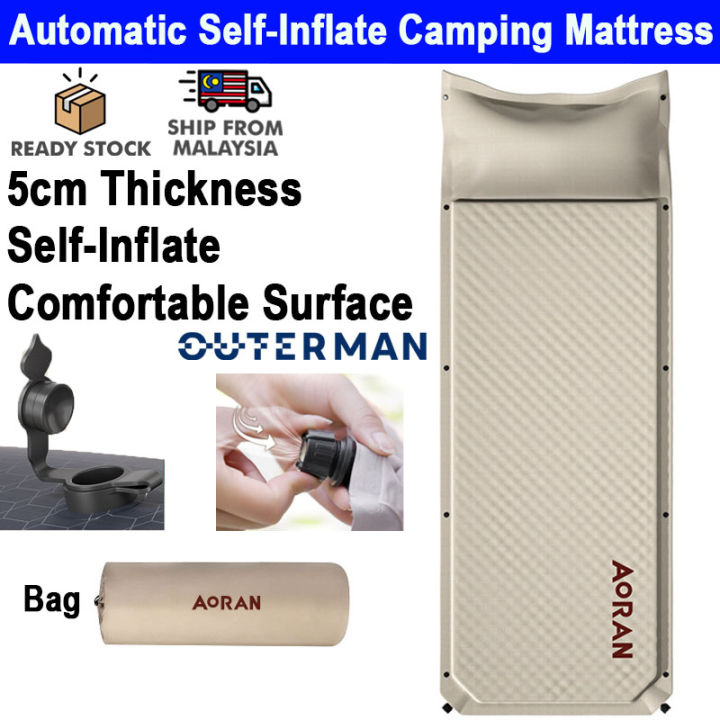 OUTERMAN Outdoor Automatic Inflatable Mattress Camping Bed 5CM ...