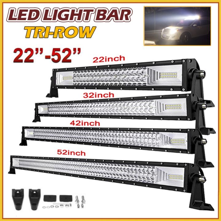 3-Row 22" 32" 42" 52" Curved LED Light Bar Offroad Led Bar Combo Led ...