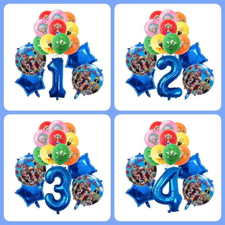15pcs one piece lufei's Aluminum Film Balloon 32 inch Digital Balloon ...