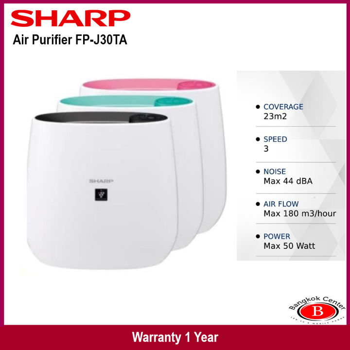 SHARP Air purifier FP-J30TA เครื่องฟอกอากาศ 23ตารางเมตร คละสี | Lazada.co.th