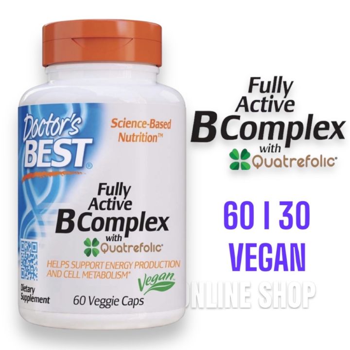 Fully Active B Complex with Quatrefolic, 60 and 30 Veggie Caps | Lazada PH