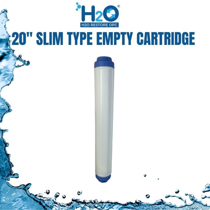 Water Filter 20" Slim Type Empty Cartridge 1 pc Refillable Cartridge ...
