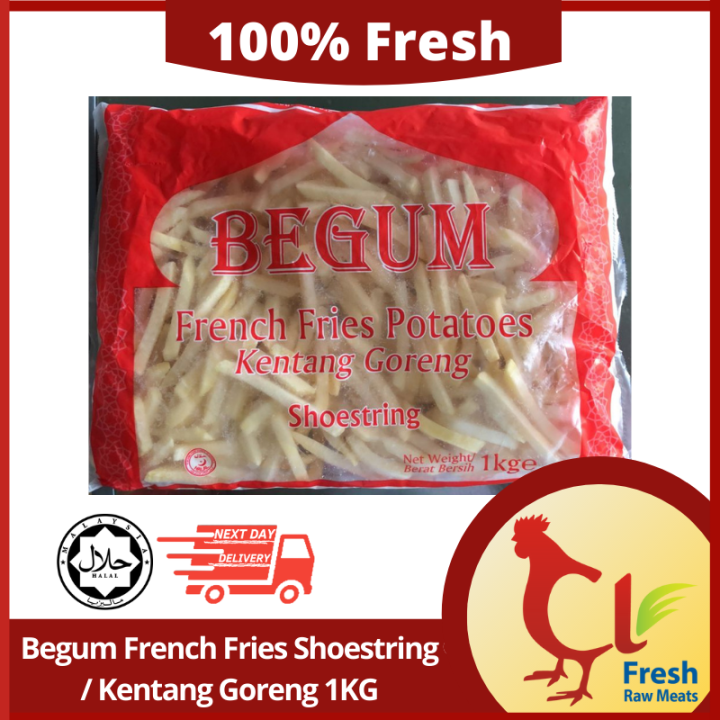 Begum French Fries Potatoes Shoestring / Kentang Goreng 1KG | Lazada
