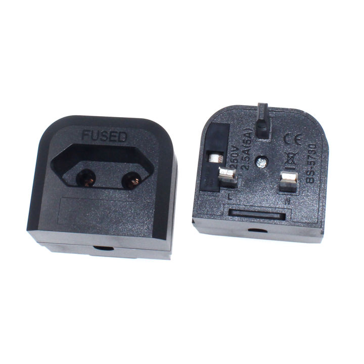 New UK Plug Type G Adapter with fuse 13A EU European 2 prong round to ...