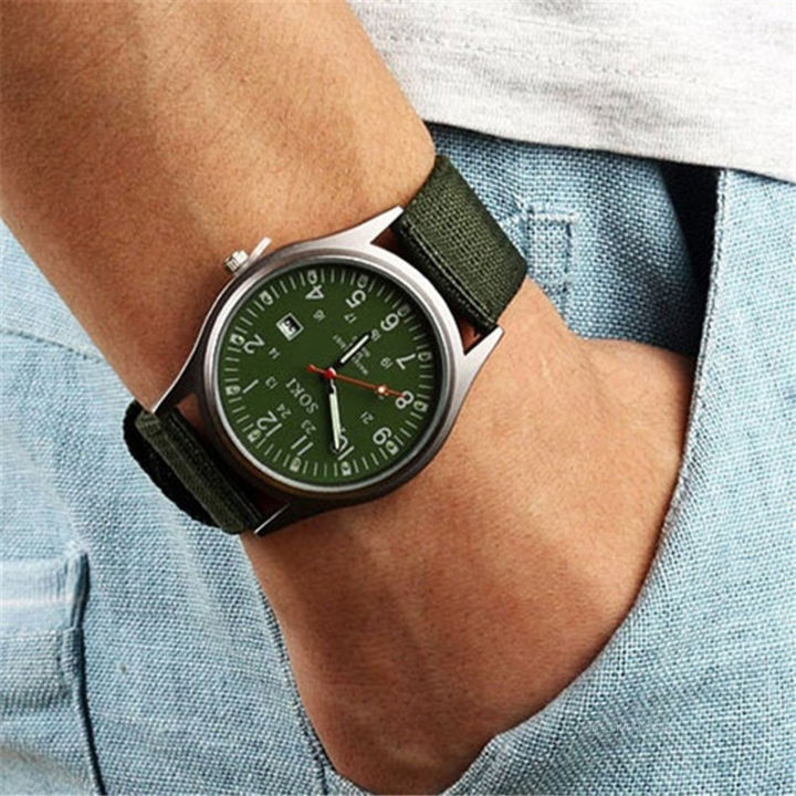 SOKI military style analog quartz wrist watch for men | Lazada PH