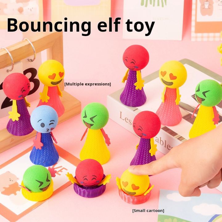 Toy bouncing elf Spring man bouncing villain jumping man kindergarten ...