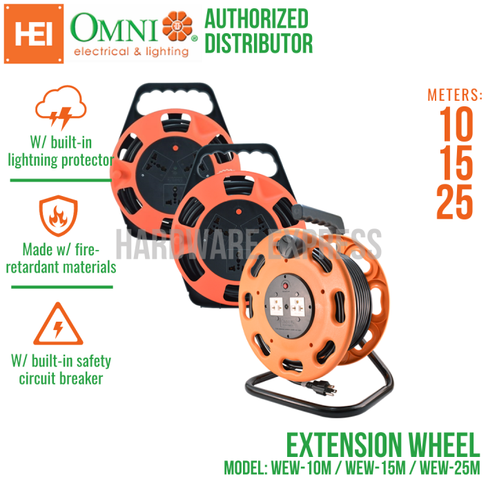 Omni Heavy Duty Extension Wheel 10m, 15m, or 25m Cord (WEW-10M / WEW ...
