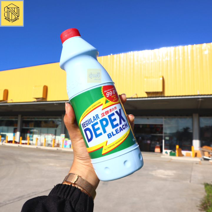 น้ำยา ซักผ้าขาว มาเล Depex สูตรเข้มข้น 500 ml. (1ขวด)แท้ น้ำยาขจัดคราบบนผ้า คราบรา คราบสกปรก ...