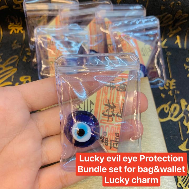 LUCKY CHARM AD protection lucky evil eye bundle set For bag & wallet ...