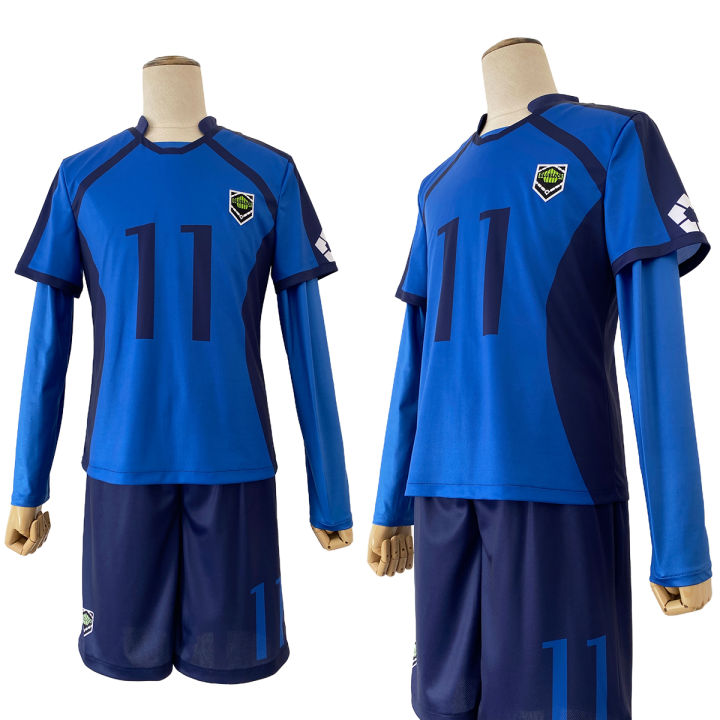 HOLOUN Blue Lock Anime Cosplay Costume Isagi T-shirt Football Soccer ...