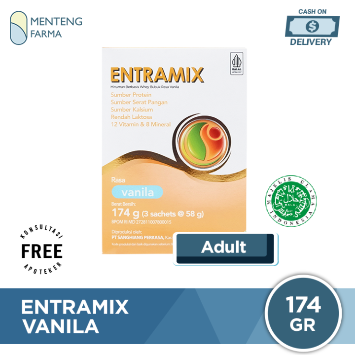 Entramix Vanila 174 Gram - Susu Penambah Nutrisi Lansia dan Malnutrisi ...
