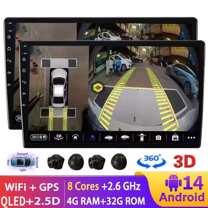 [4G+32G QLED ] 9''/10'' inch Android Car Radio Stereo With 3D 360 ...