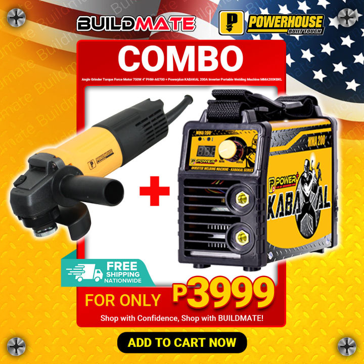 [COMBO] POWERHOUSE KABAKAL Powerplus Portable Inverter Welding Machine ...