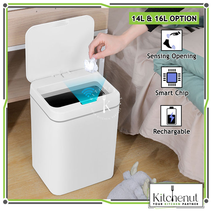 Kitchenut Automatic Sensor Dustbin Intelligent Recycling Bin Waste Bin ...