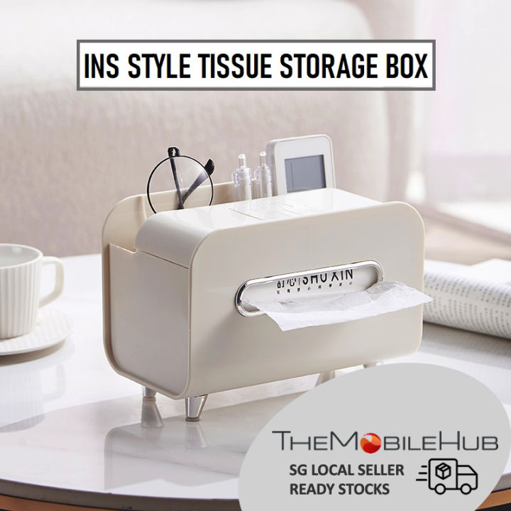 INS Style Tissue Storage Box Multi-Storage Organizer Holder Tissue ...