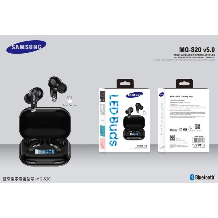 หูฟังบลูทูธ หูฟัง Samsung Galaxy Buds MG-S20 จอแสดง LED v5.0 True ระบบ ...