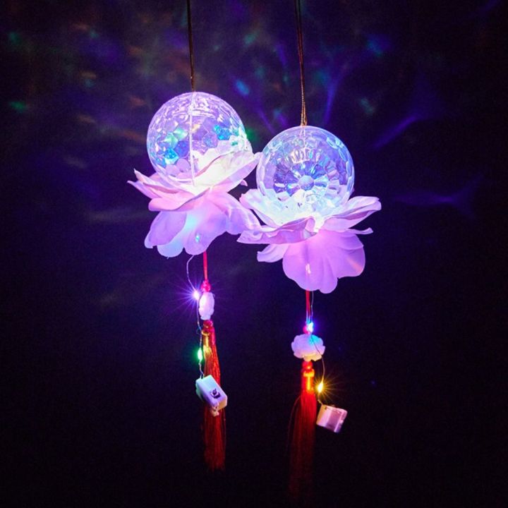 J2UQR3 Stylish Glowing Hand Held Lantern Portable Handmade Lotus ...