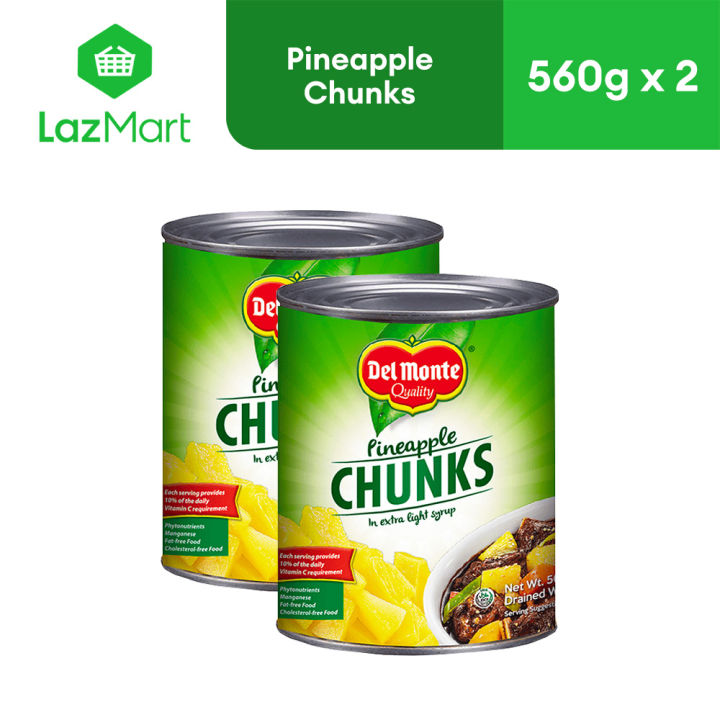 Del Monte Pineapple Chunks 560g- Pack of 2 | Lazada PH