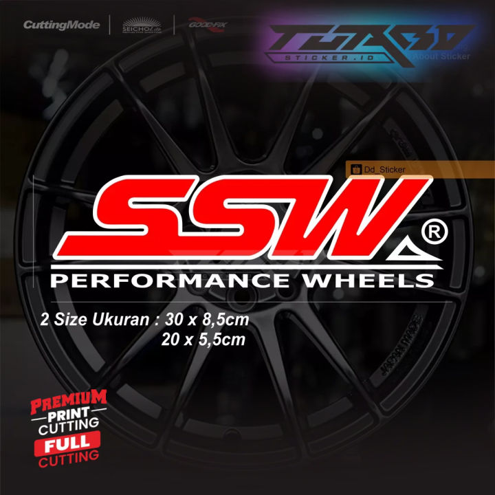 SSW Racing Velg logo, Vinyl Kaca Belakang | Cutting Sticker | Lazada ...