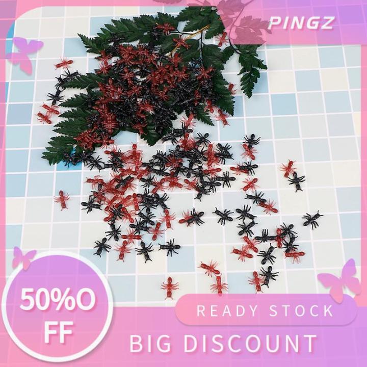 PINGZ 50 100 200Pcs plastic realistic ants Halloween pranks joking toys decoration | Lazada PH