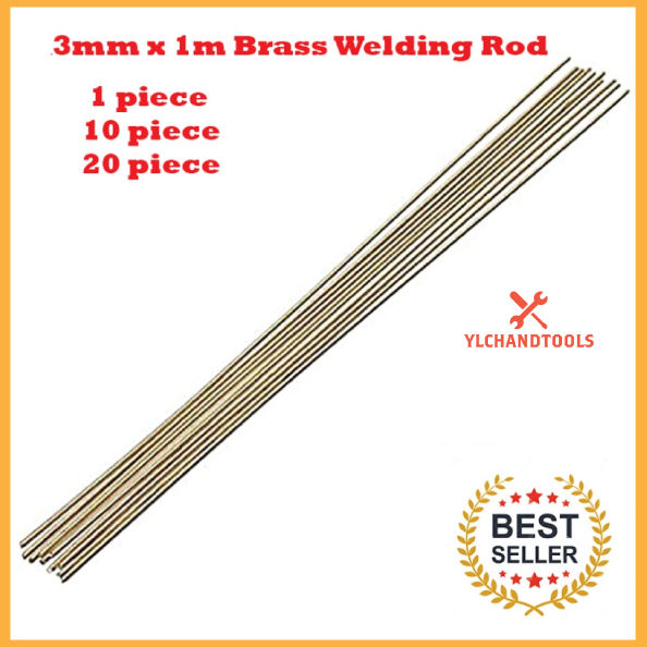 3.0MM X 1 METER BRASS WELDING ROD / COPPER ROD / Bantang Tembaga Kuning ...