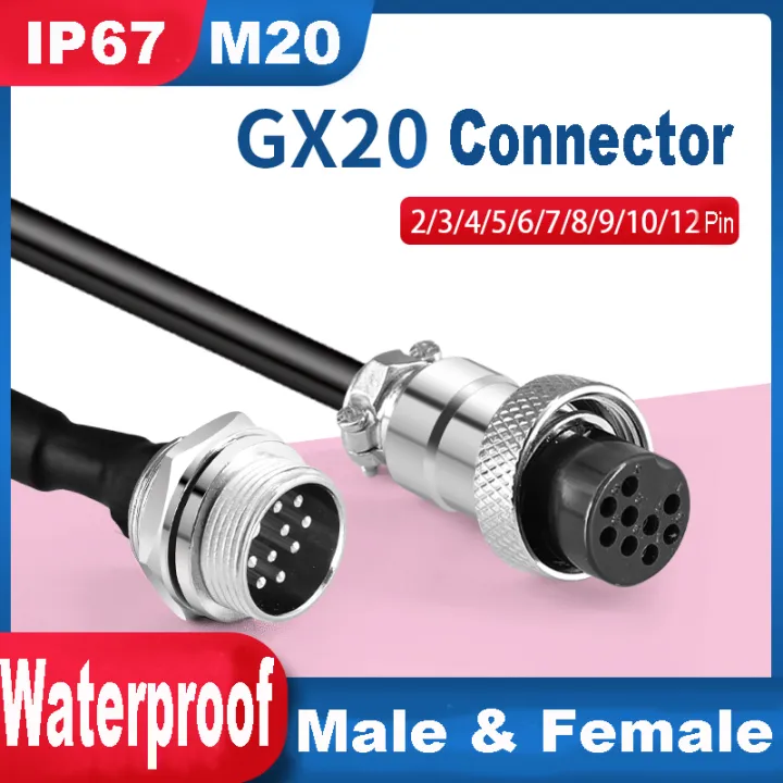 Gx20 Extension Cable Industrial Waterproof Female Plug Male Socket M20 ...