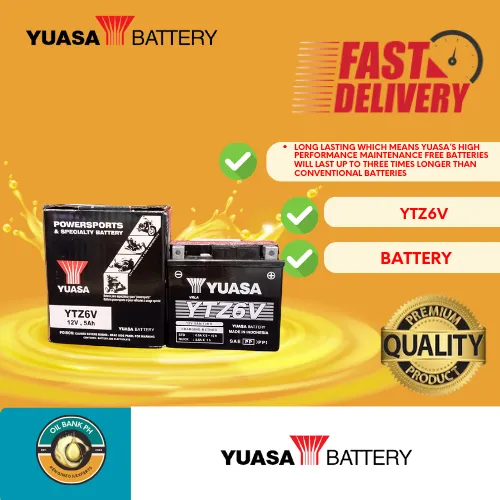 Yuasa Battery YTZ6V for Motorcycle Honda and Yamaha | Lazada PH