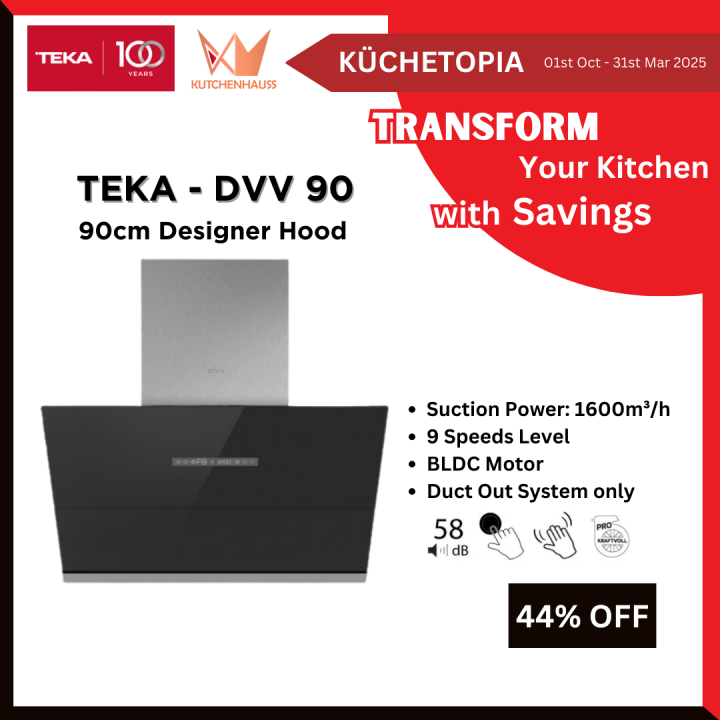 TEKA - 90cm Designer Cooker Hood (Ventilating) | DVV 90 | Lazada