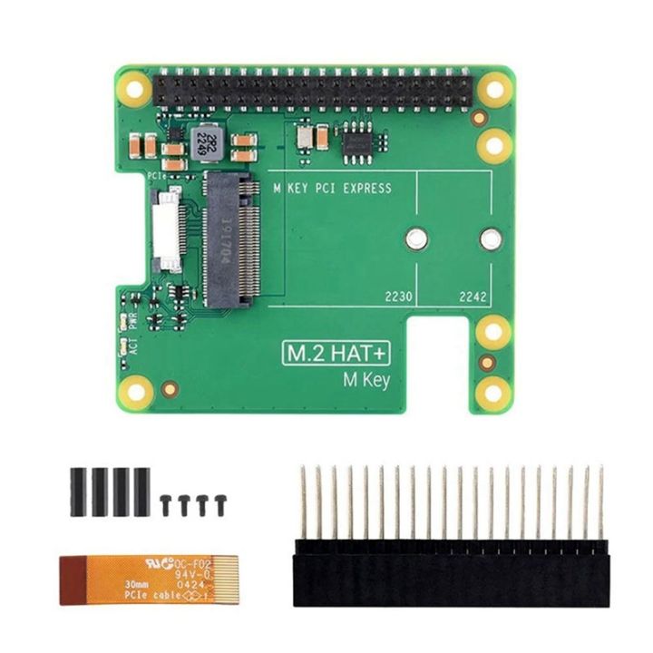 PCIe to M.2 HAT+ for 5 Gen2 Gen3 M.2 NVME SSD 2230/2242 M Key PCIE GPIO ...