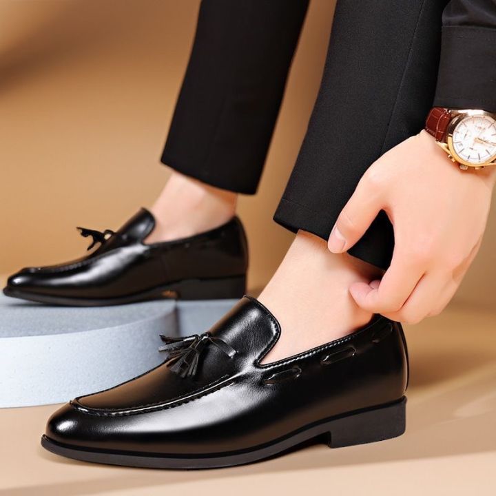 2026 Tassel Leather Shoes For Men Casual Black Shoes For Men Men's ...