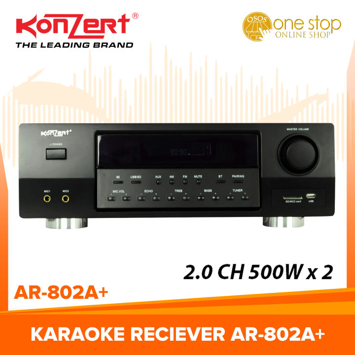 Konzert Original 2.0 Ch 1000 Watts Karaoke Amplifier with USB/SD/AM/FM ...