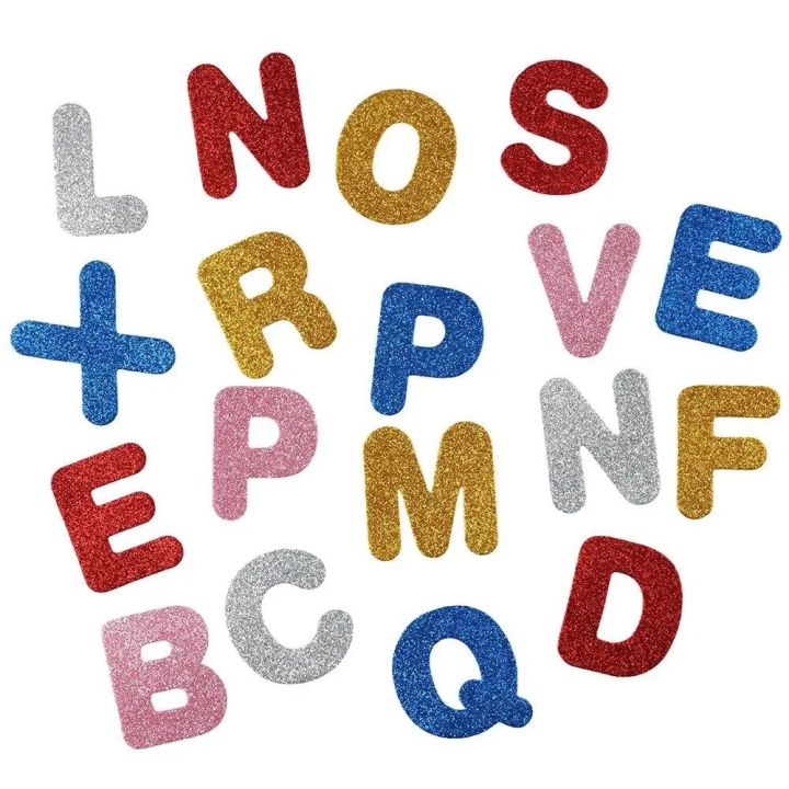 ALYPHAW A-Z Letters Foam Letter Sticker Wall Decals Self-adhesive ...