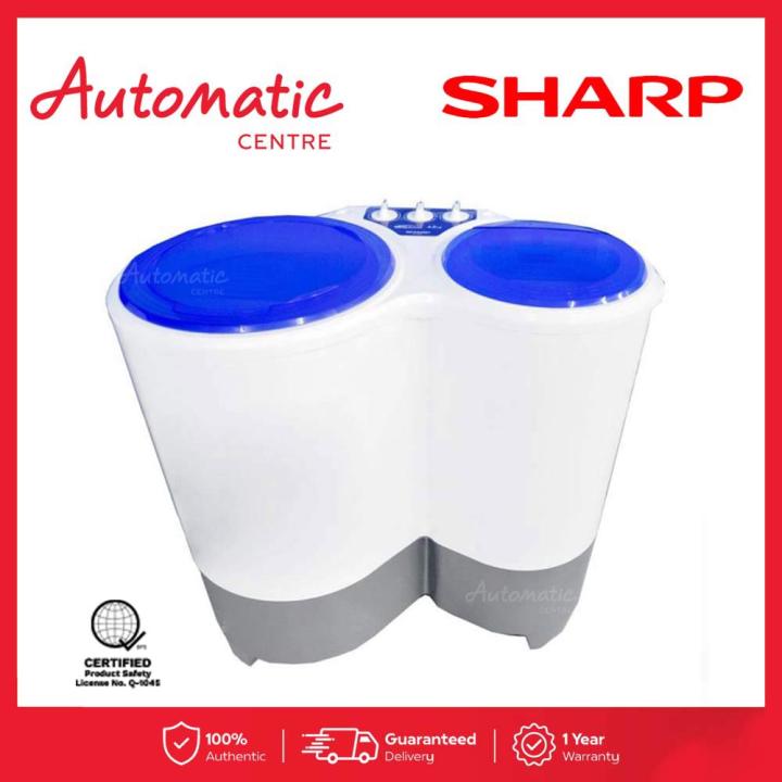 Sharp ES-10535T 10.5kg Twin Tub Washer with Rat Proof and Spin Dry ...