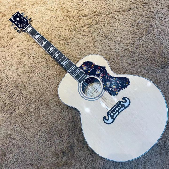 Gibson J-200 J200ไม้สนแข็งกีตาร์โปร่งโบราณกีตาร์มืออาชีพธรรมชาติ42นิ้ว | Lazada.co.th
