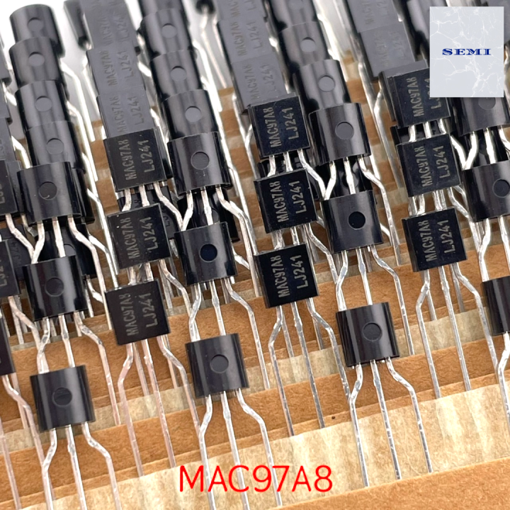 (10ตัว) TRIAC MAC97A8 ไตรแอค 0.6A 600V Gate Trigger Current 7mA ...